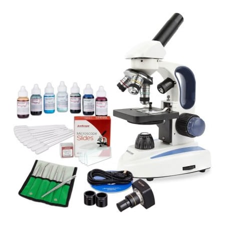 United Scope. AmScope 40X-1000X Monocular Microscope, 5MP Digital ...