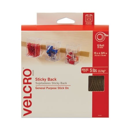 Velcro Brand Velcro, STICKY-BACK FASTENERS WITH DISPENSER, REMOVABLE ...