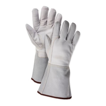 Wells Lamont Industrial Goatskin Welder Glove W/ Gauntlet Cuff, Wing ...