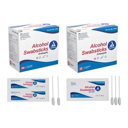Dynarex Dynarex Alcohol Swabsticks, NS 4in, 500 Pcs 1203 | Zoro
