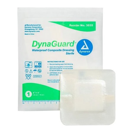 Dynarex Dynarex DynaGuard Bordered Waterproof Dressing, 4inL x 4inW ...