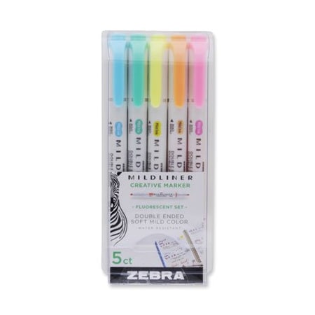 Zebra Pen Zebra, MILDLINER DOUBLE ENDED HIGHLIGHTER, CHISEL/BULLET TIP ...