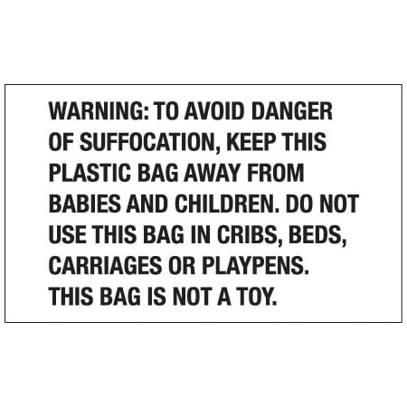 Bsc Preferred 3 x 5'' - ''Warning: To Avoid Danger...'' Label ...