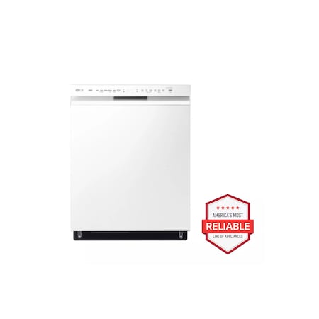 Lg White Front Control QuadWash Dishwasher with 3rd Rack and LoDecibel ...