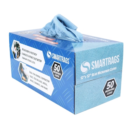 Monarch Brands Smart Microfiber Rags , Blue, 50PK M950B-innerbx | Zoro