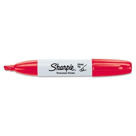 Sharpie Red Sharpie Chisel Tip Markers, 12PK BUY04000521 | Zoro