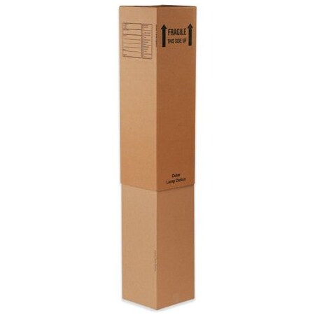 Bsc Preferred 12 5/16 in x 12 5/16 in x 40 in Outer Lamp Boxes, Kraft ...