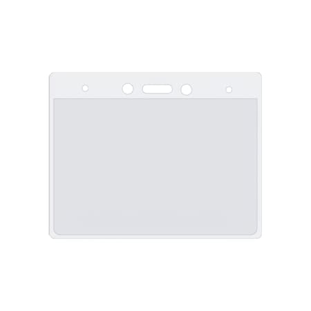 Key-Bak KEYBAK Horizontal Vinyl Credential Holders - Clear, 4 in. W x 3 ...