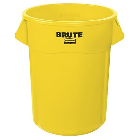 Rubbermaid Brute Trash Can - 55 Gallon, Yellow BUY00032252 | Zoro