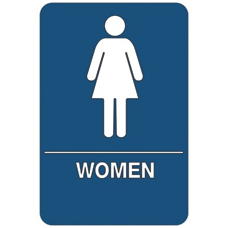 Bsc Preferred Women Restroom ADA Compliant Plastic Sign BUY00087469 | Zoro