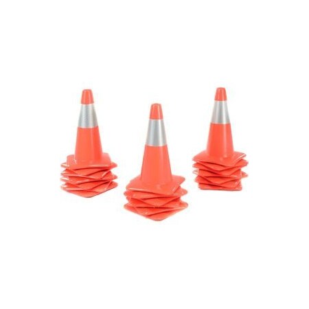 Lakeside Plastics 18" Traffic Cone, Reflective, Orange, 3 lbs, 1850-M ...