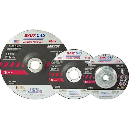 United Abrasives/Sait United Abrasives - Sait Depressed Center Wheel ...