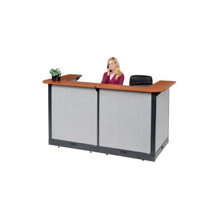 Global Equipment Interion U-Shaped Electric Reception Station, 88"W x ...
