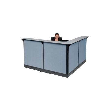 Global Equipment Interion L-Shaped Electric Reception Station, 80"W x ...