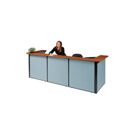 Global Equipment Interion U-Shaped Reception Station With Cherry ...