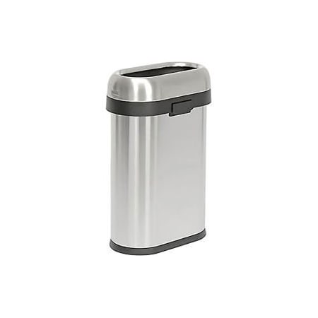 Simplehuman Simplehuman® Stainless Steel Slim Oval Open Top Trash Can ...