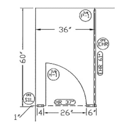 Metpar Corp Plastic Laminate Complete In-Corner Compartment 36" W ...