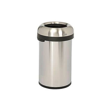 Simplehuman Simplehuman Stainless Steel Bullet Open Top Trash Can, 21 ...