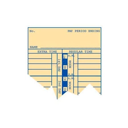 Acroprint Weekly Time Cards 10-1/2"H For Use With Time Recorder 09-1101 ...