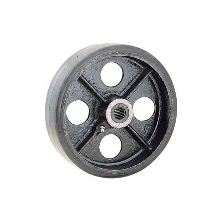 Casters Wheels & Industrial Handling 8 x 2 Mold-On Rubber Wheel - Axle ...