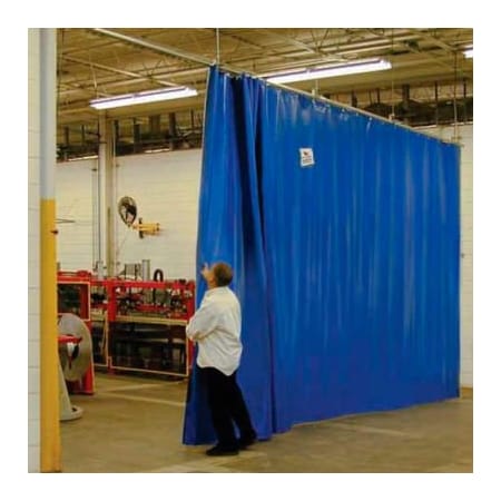 Tmi Solid Blue Curtain Wall Partition 12 x 10 QSCS-144X120 | Zoro