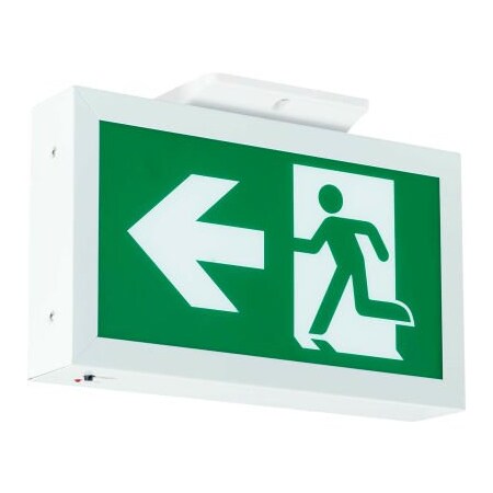 Hubbell Lighting Hubbell-Compass Running Man LED Exit Sign w/ Battery ...
