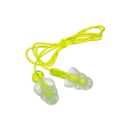 3M Tri-Flange Reusable ABS/Elastomeric Polymer Earplugs, Flanged Shape ...