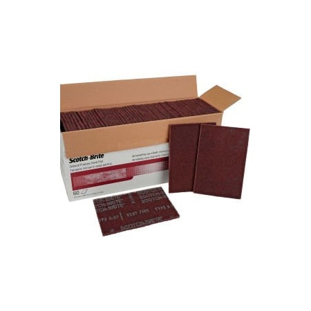 3M Scotch-Brite General Purpose Hand Pad 7447B 6 x 9 Aluminum Oxide VFN ...