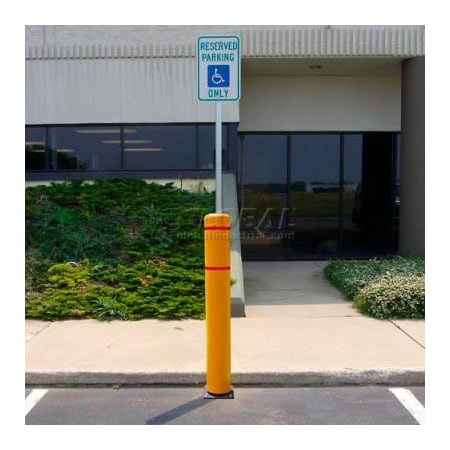 Flexpost 52"H FlexBollard‚Ñ¢ with 8"H Sign Post - Asphalt Installation ...
