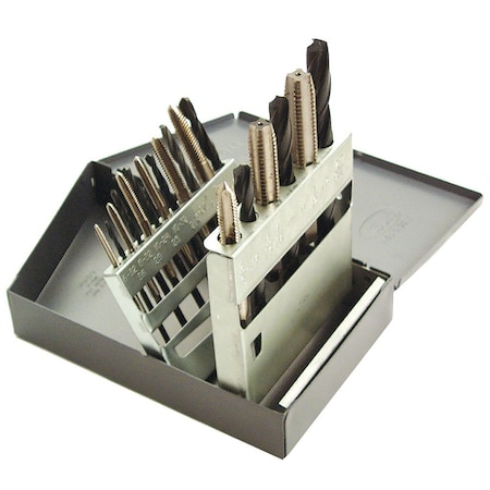 Toolmex Tap & Drill Sets, HSS in Metal Index, 18 Pc.Set-Fine Spiral ...
