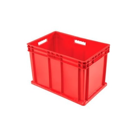 Akro-Mils Solid Straight Wall Container 2 PK 37686RED | Zoro