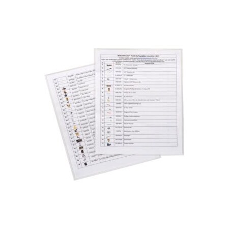 Reliance Worldwide Cintas Laminated Inventory Sheets inv-sheet | Zoro