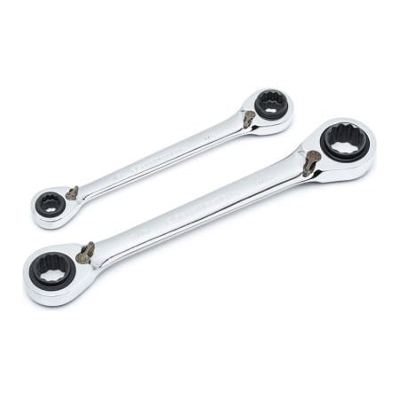 Apex Tool Group Gearwrench 2 Piece 72 Tooth QuadBox Reversible Double ...