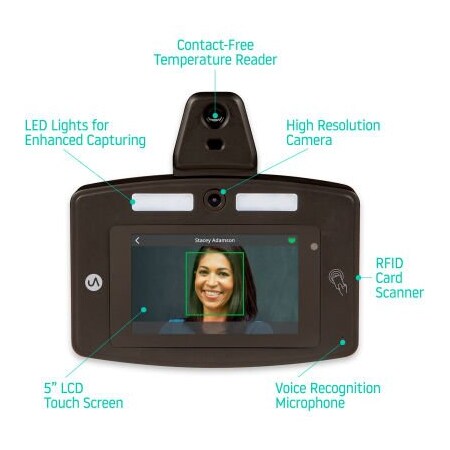 Acroprint uAttend DR2500 Facial Recognition Clock With Voice ...