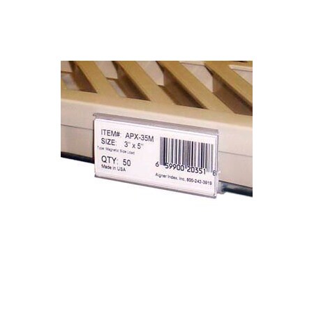 Aigner Index Wire Shelving (W/ Mats) Label Holder, 3" x 1-5/16", Clear ...