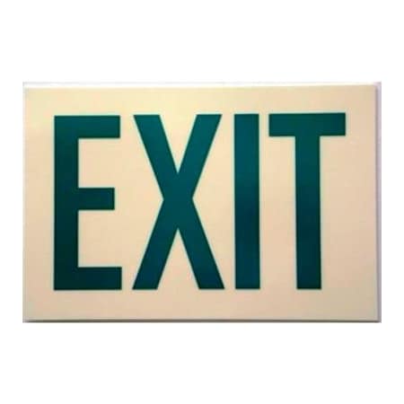 American Permalight Photoluminescent Sign With Exit In Reflective Green ...