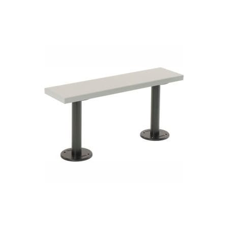 Asi Locker Bench Top Plastic 36W x 9-1/2D Gray 11-9163600 9200 | Zoro