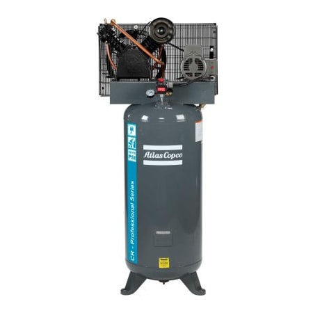 Atlas Copco Atlas Copco CR5-OTS-60GV-230V 1PH-PS 5HP Two-Stage Vertical ...