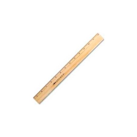 Acme United Westcott Metal Edge Office Ruler, 18 Long, Wood, Natural ...