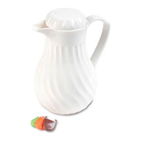Hormel Corp Poly Lined White Swirl Design Carafe, 40 oz. Capacity ...