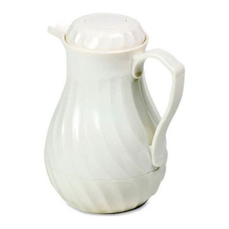 Hormel Corp Poly Lined White Swirl Design Carafe, 64 oz. Capacity ...