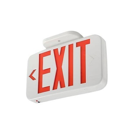 Lithonia Lighting Lithonia EXR LED EL M6 Red LED Exit W/ Battery Back ...