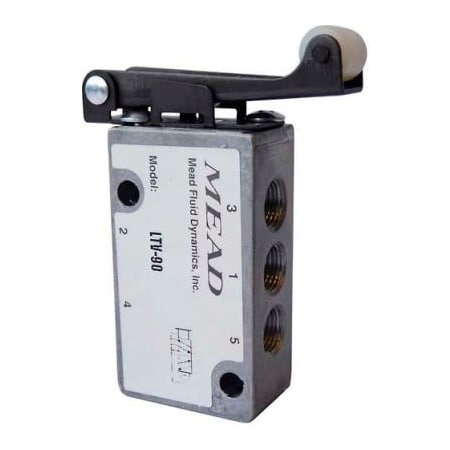 Bimba Mfg Co Bimba-Mead Air Valve, 5 Port, 2 Pos, Mechanical, 1/8" NPTF ...