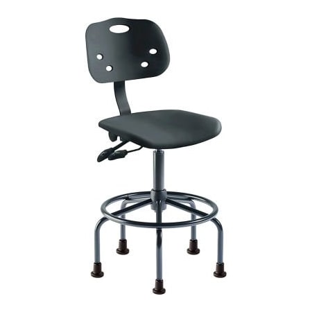 Biofit BioFit Antimicrobial Stool w/Glides, 24"-31" Seat Ht, Black ...