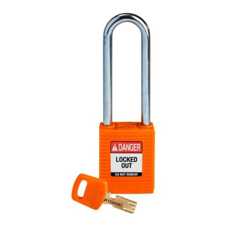 Brady Brady Brady SafeKey Lockout Padlock Nylon 3" Steel Shackle Keyed ...