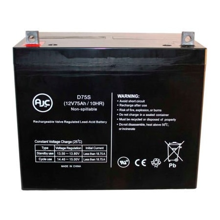 Battery Clerk AJCÂ Mart Cart Model 02002 DEL 12V 75Ah Scooter Battery ...
