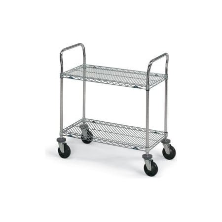 Metro Metro Super Erecta Steel Wire Utility Cart w/2 Shelves, 150 lb ...