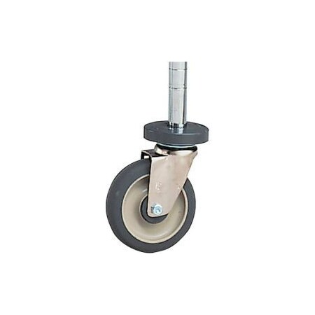 Metro Metro Round-Post Caster - 5" Polyurethane Swivel with Bumper ...
