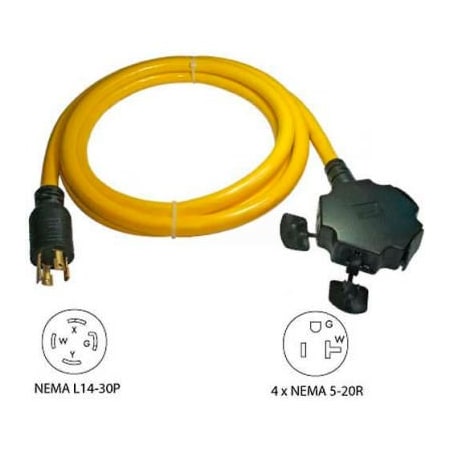Conntek Conntek, 20610-010 10', 30A, Generator Power Cord with NEMA L14 ...