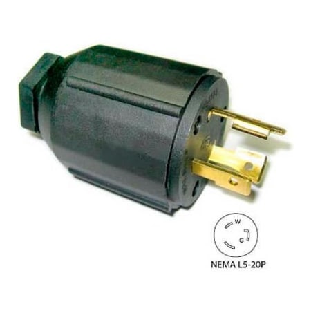 Conntek Conntek 60307, 20-Amp Locking Assembly Plug with NEMA L5-20P ...